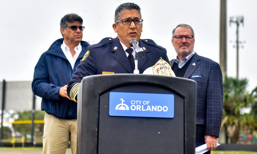 Orlando Mayor Buddy Dyer, District 2 City Commissioner Tony Ortiz and ...